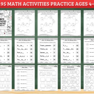Math Worksheet Kindergarten Printable Counting Exercises Practice for ...