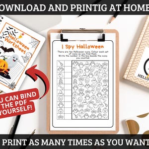 Printable Halloween Preschool Activity Bundle, Pumpkin Color Page, Maze ...