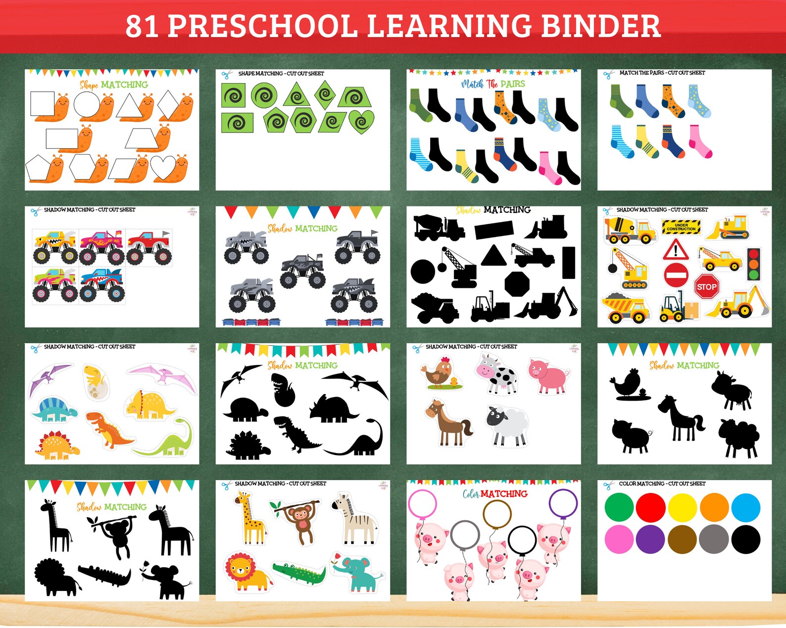 Preschool Learning Binder Printable Worksheets Educational Quiet Book ...