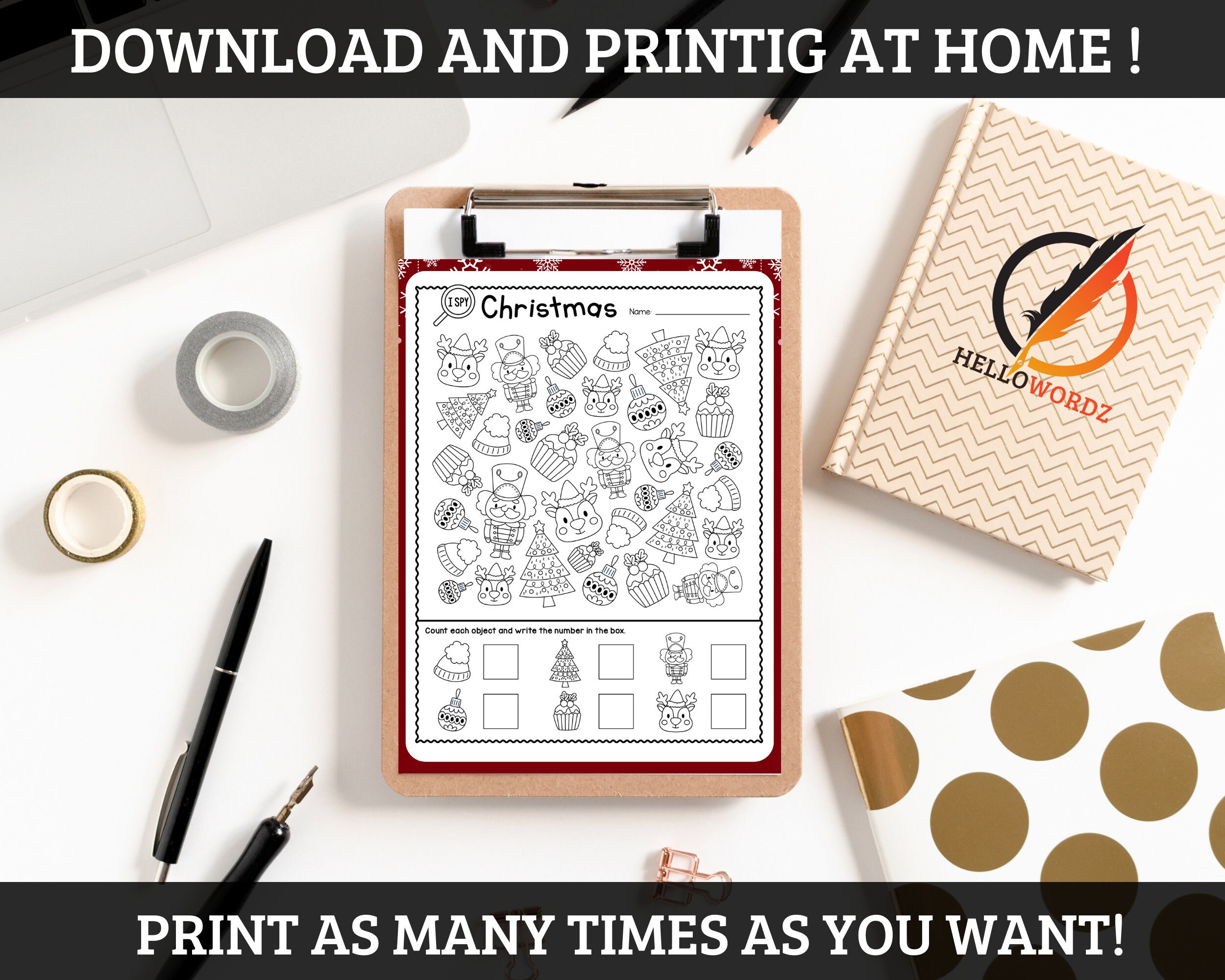 15 Christmas Activity Pages Printable Game Bundle for Kids, Activities ...