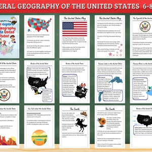 Geography United States Northeast Worksheets Teaching Study Activity ...