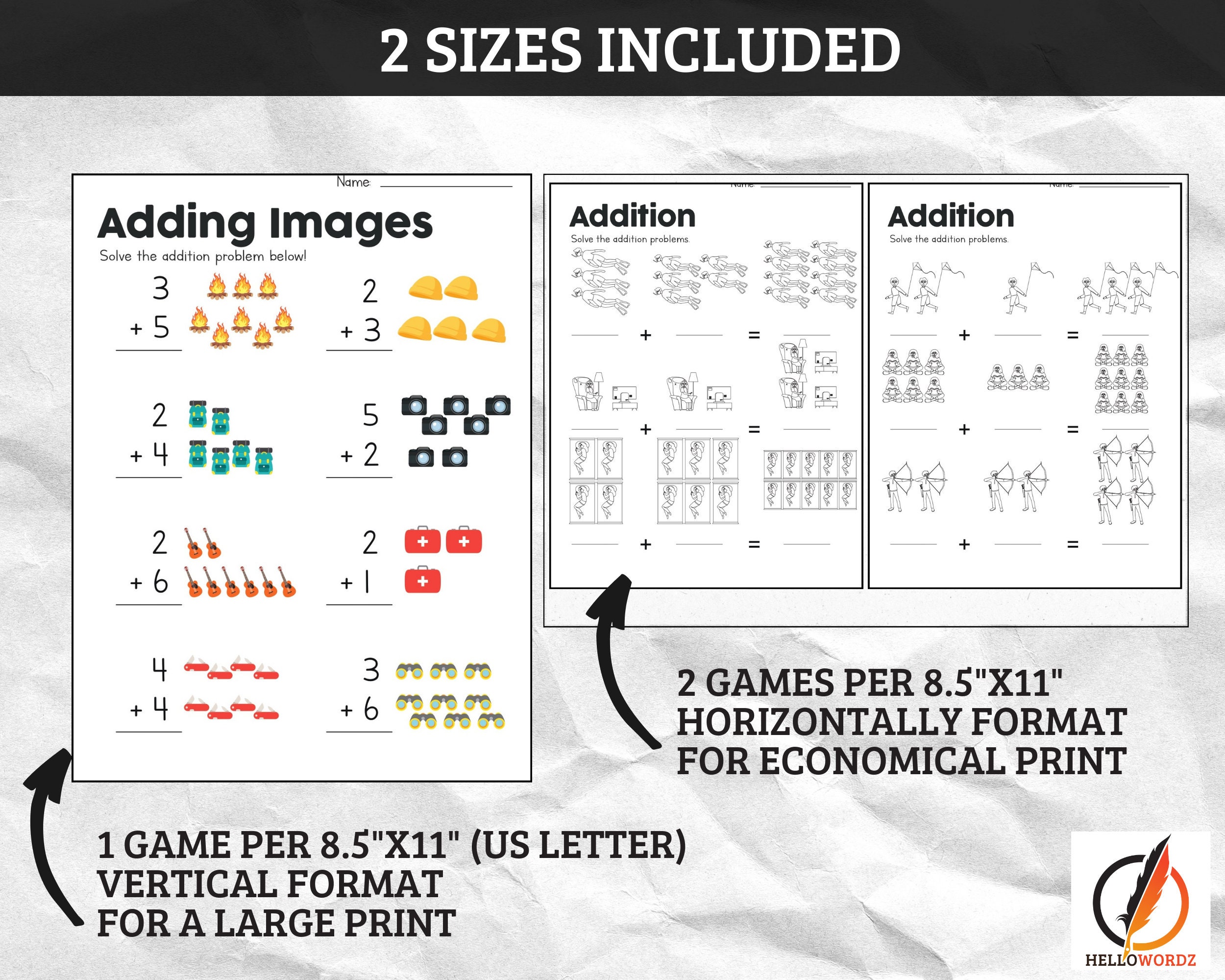 Kindergarten Addition Worksheets Counting Printable Preschool Math ...