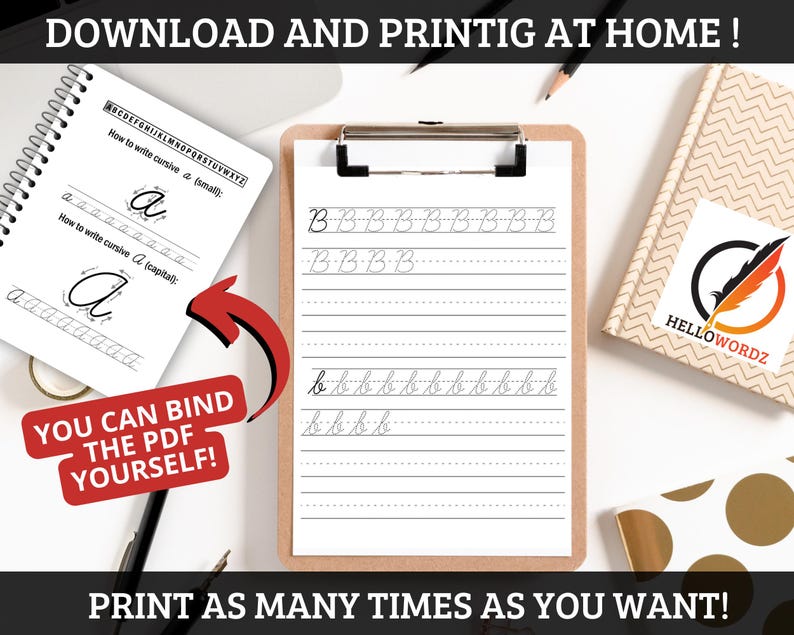 Cursive Handwriting Workbook for Kids American Cursive Practice ...