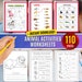 Animal Activity Alphabet Handwriting Workbook Themed Animal Coloring ...