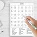 110 Printable Advanced Word Search Puzzle Game for Adults, Animals ...
