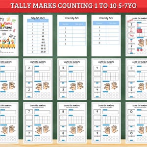 Tally Marks Worksheet Counting to 10 Ten Frame Printable Learning ...