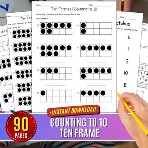 Counting to Ten Frame Printable Worksheet Counting to 20 Learning ...