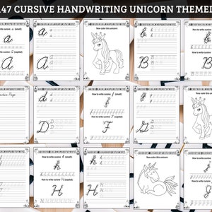 Cursive Handwriting Worksheets Practice Workbook for Kids Letter ...