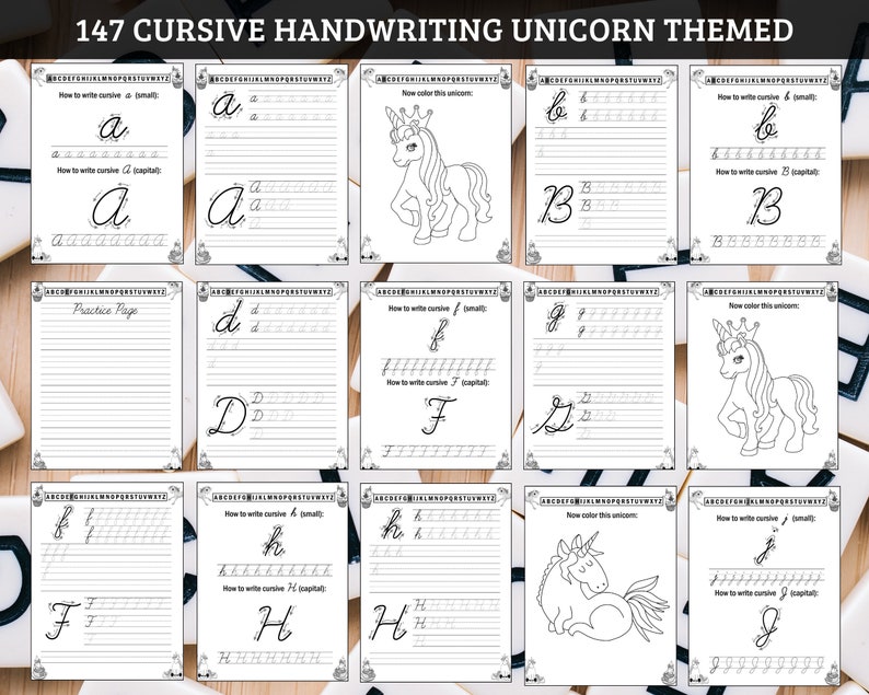 American Cursive Handwriting Worksheets Practice Workbook for Kids ...