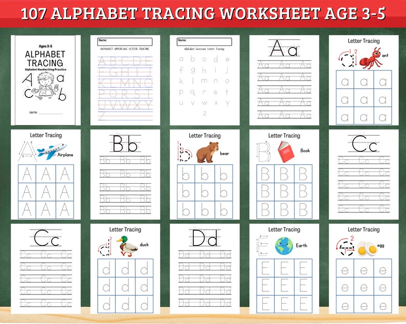 Alphabet Tracing Worksheets, Learning Letters Worksheets, Alphabet ...