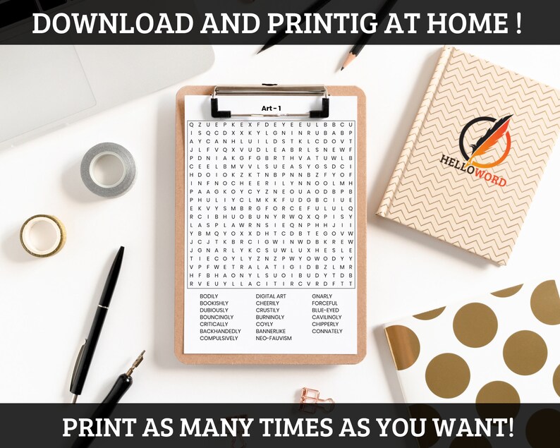 110 Printable Advanced Word Search Puzzle Game for Adults, Animals ...