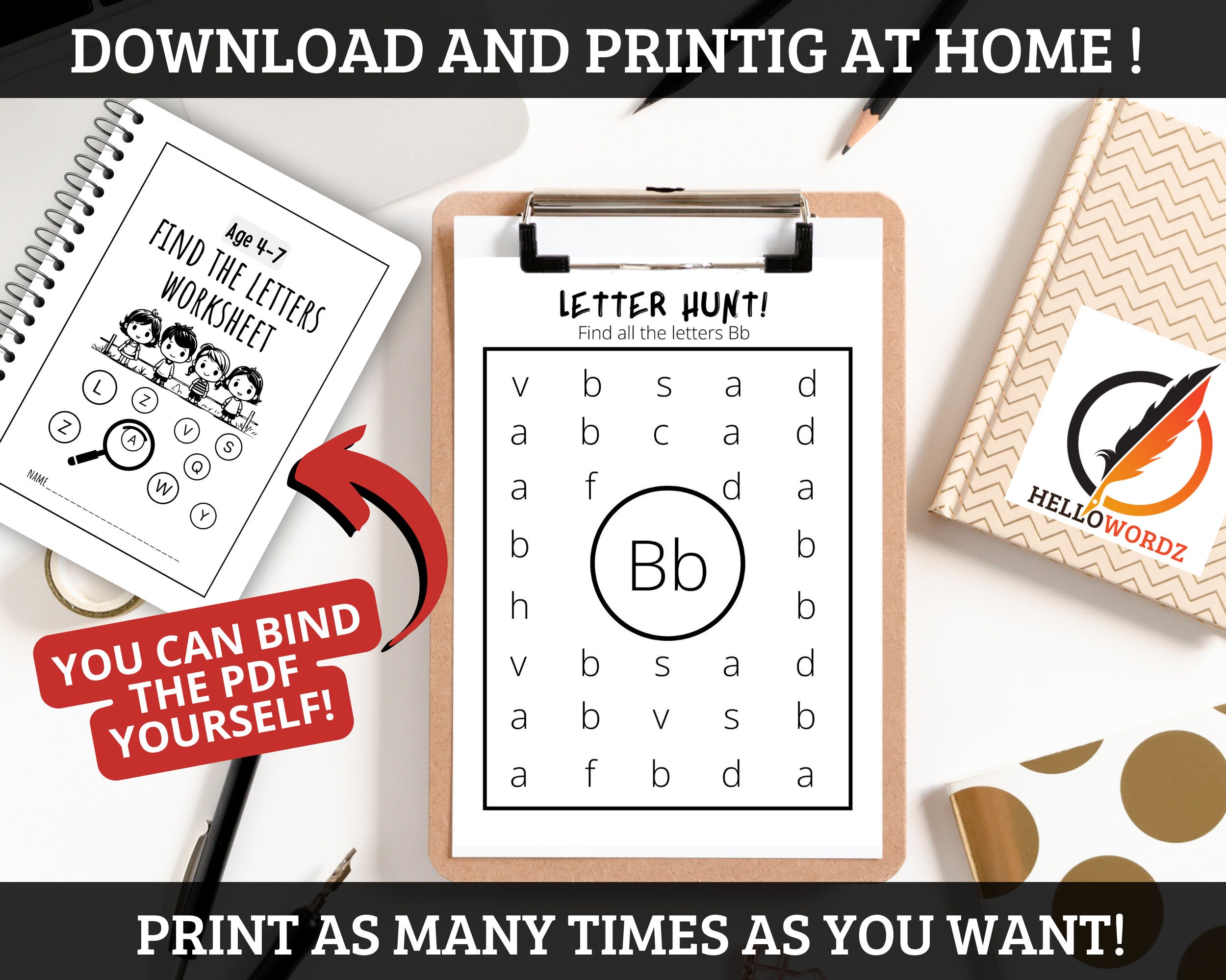 Find the Letters Hunt Worksheets, Find and Dab Alphabet ABC Printable A ...