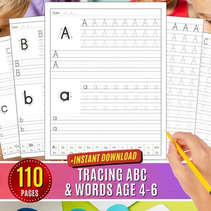 Tracing Letters Worksheets Bundle Traceable Alphabet Writing Practice ...