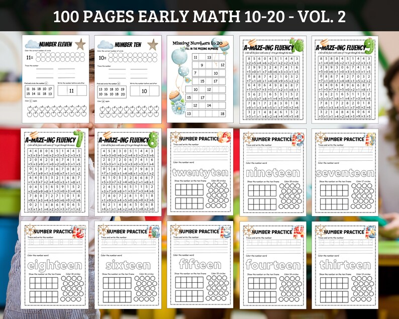 Numbers 1-20 Workbook: Math Activities for Kids (digital Download) - Etsy