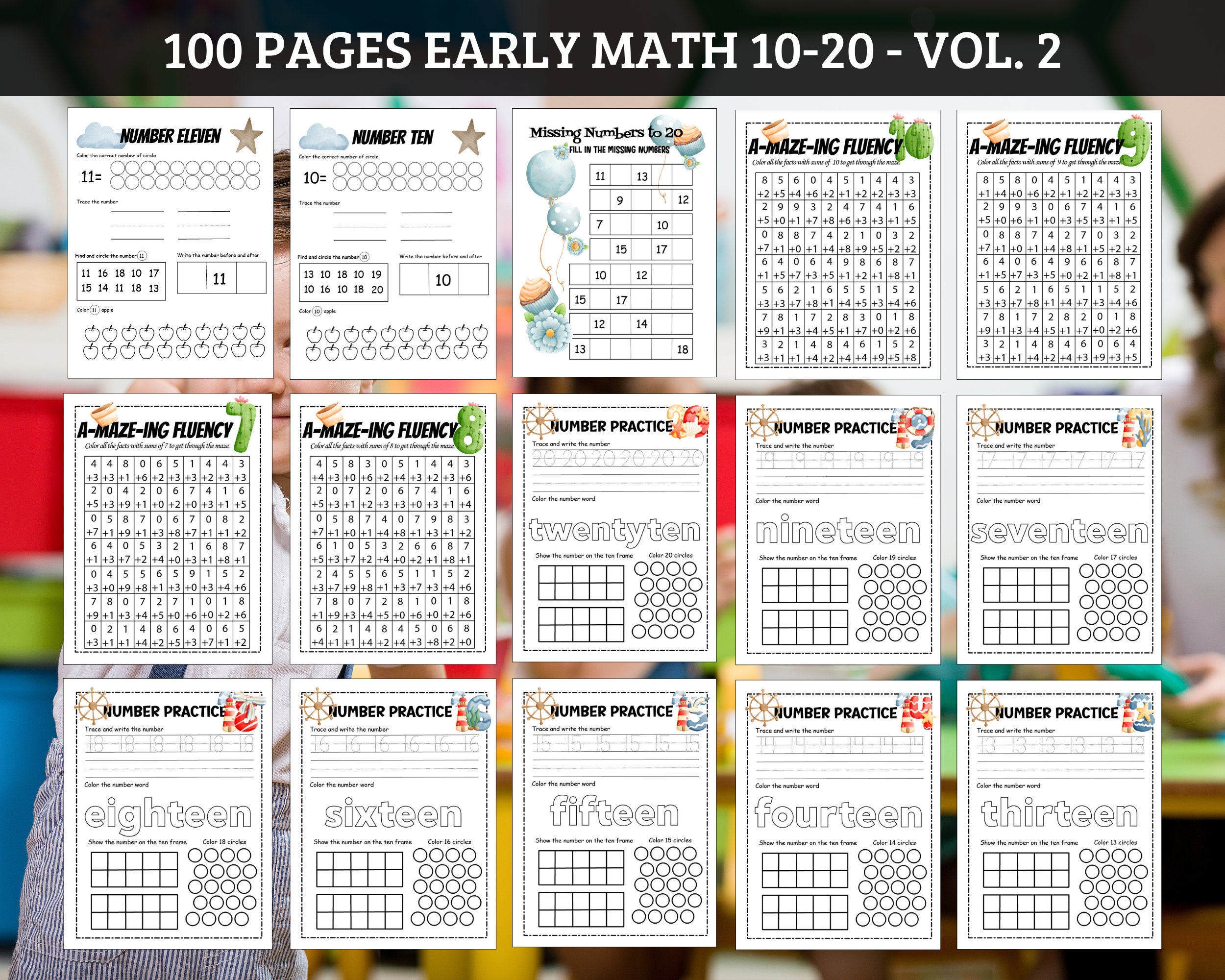 100 Early Math Learning Counting to 20 Math Kids, Learning Numbers Kids ...