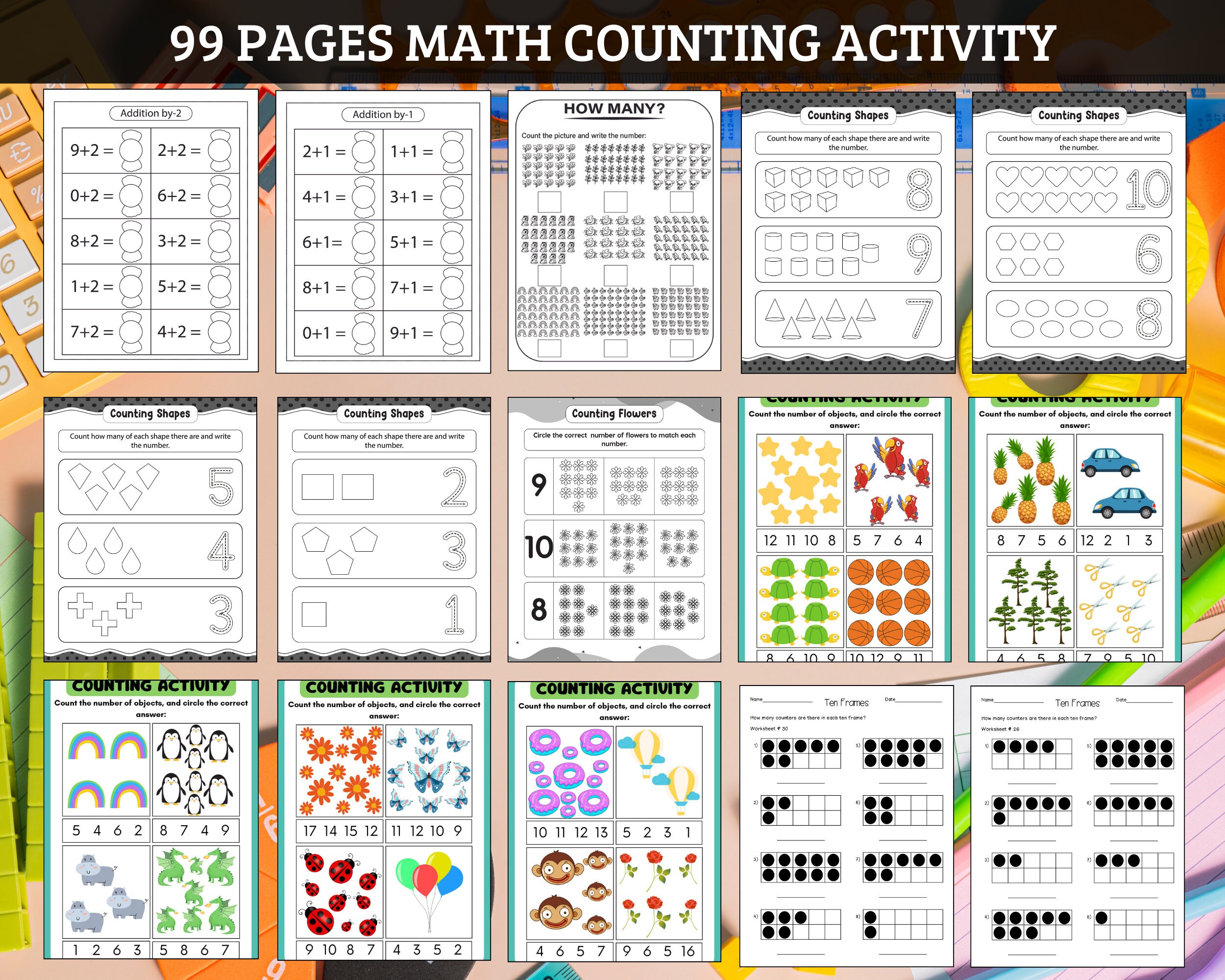 Counting Objects Activity, Counting Activities for Preschool Basic Math ...