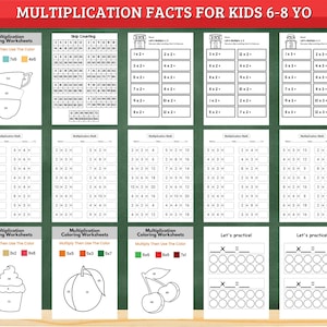 Multiplication Facts Worksheets Practice, Times Tables Practice, Skip ...