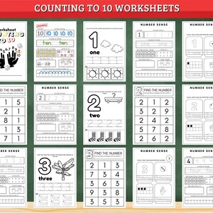 Counting to 10 Worksheet Learn to Count Numbers 1-10 Tally Marks Ten ...