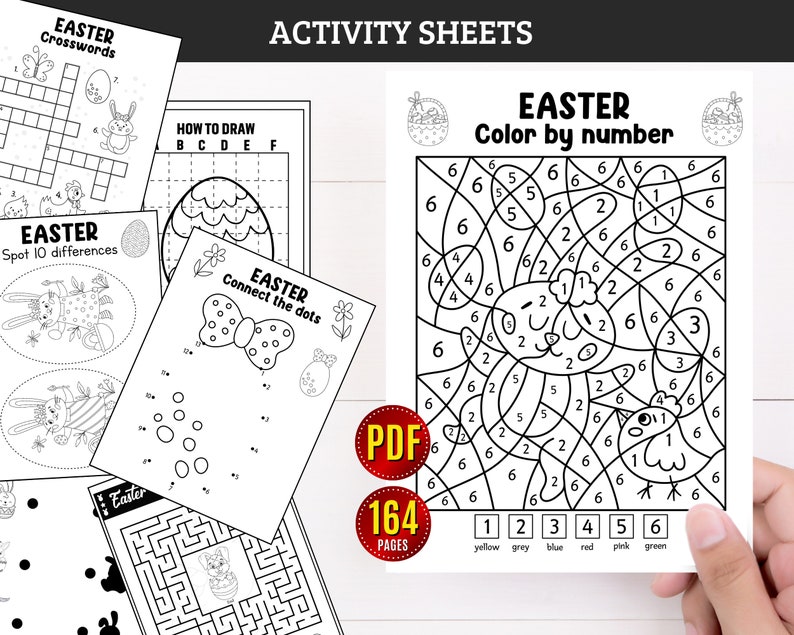 Easter Activity Book Coloring Pages Worksheets, Easter Activities for ...