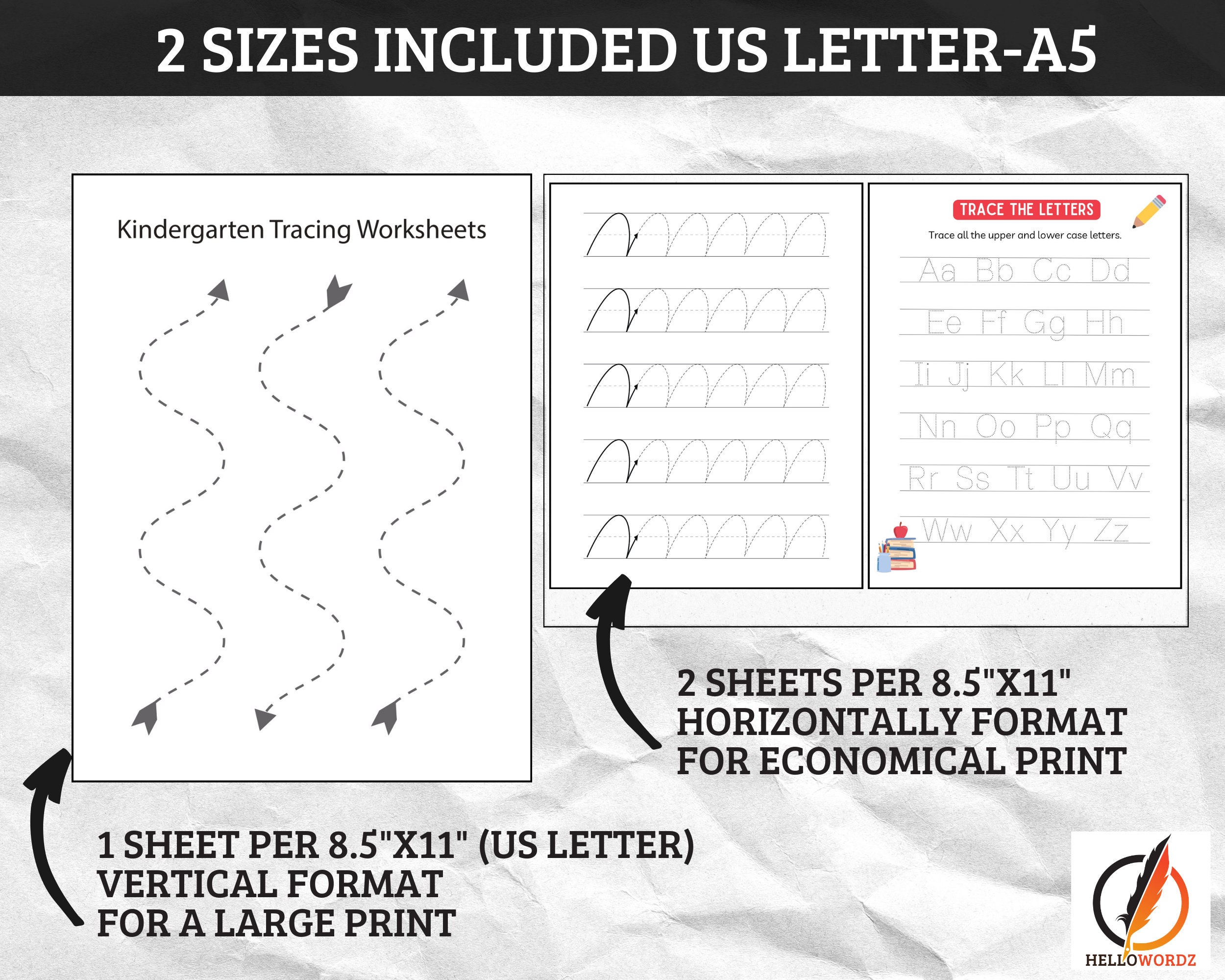 Tracing Practice Worksheet for Kids Learn to Write Prek Tracing Letters ...