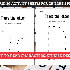 Preschool Letter Formation Worksheets Learning Alphabet Tracing Letters ...