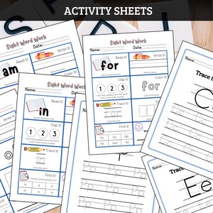 Sight Words Worksheets Let's Learn Printable Learning Alphabet ...