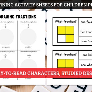 Fractions Worksheet Activities 3rd 4th Grade Printable, Learning Math ...