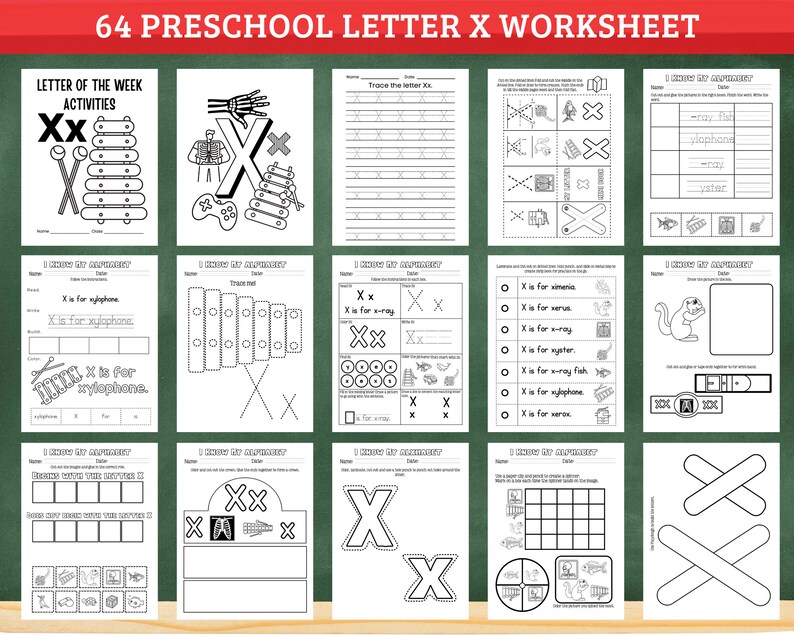 Letter X Worksheet Preschool Letters of Week Pre-k Activity Tracing ...