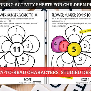 Number Bonds Worksheet Printables Addition to 20 Number Bonds 1 to 20 ...