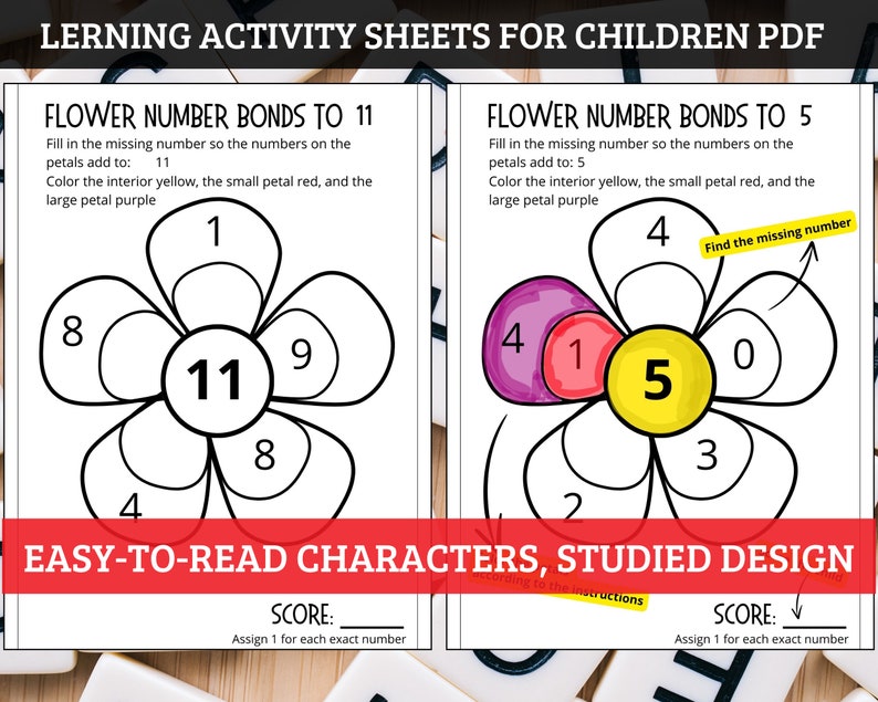 Number Bonds Worksheet Printables Addition to 20 Number Bonds 1 to 20 ...