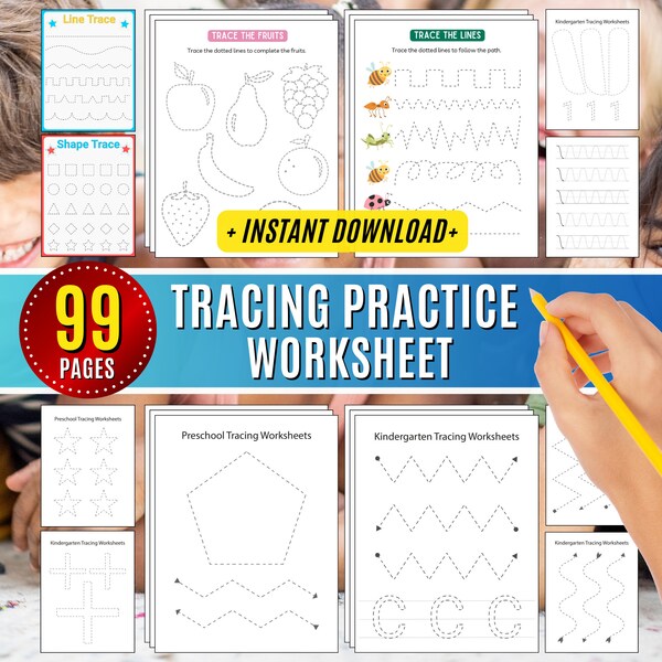 Pen Control Worksheet - Etsy