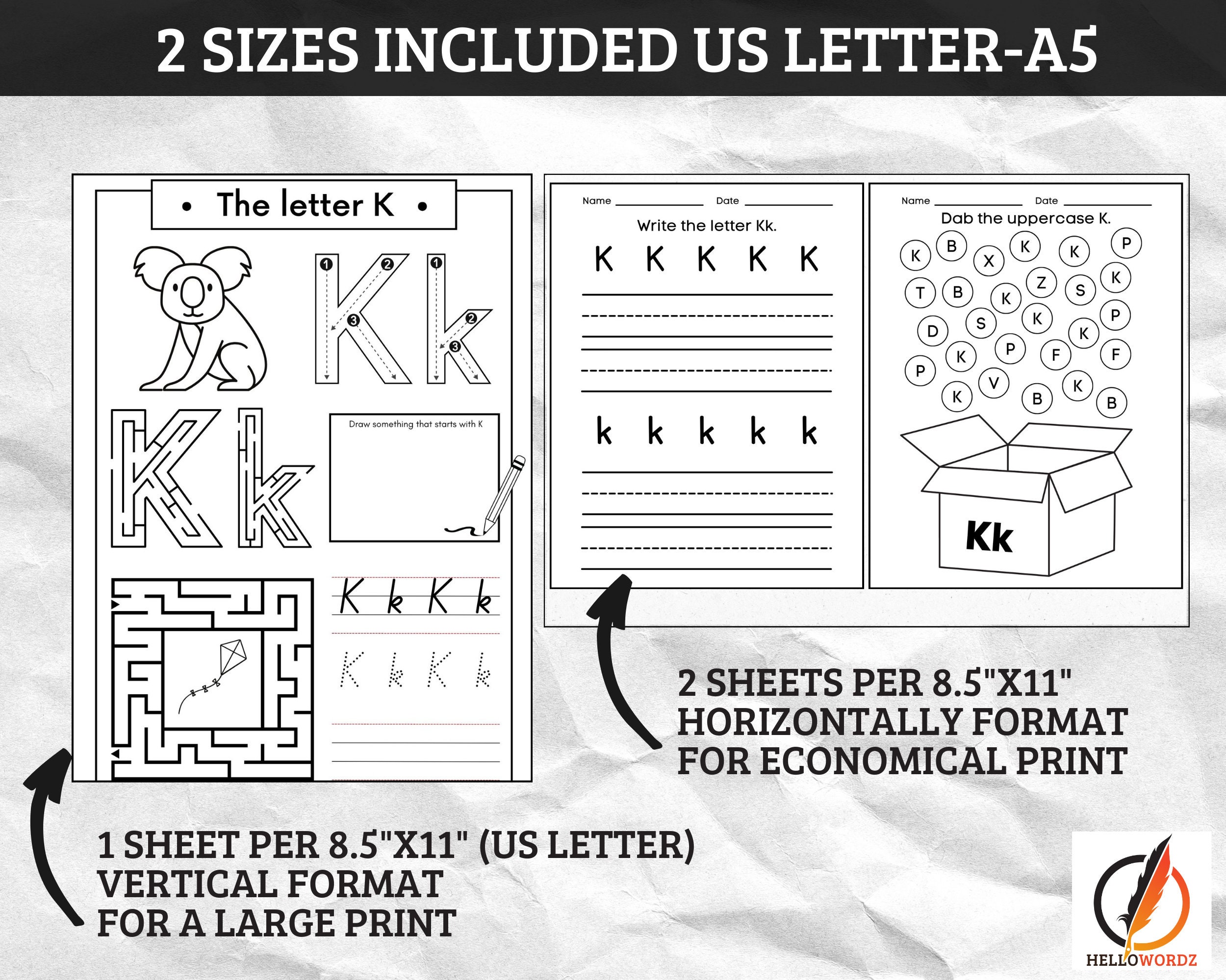 Letter K Worksheets Preschool Letters of Week Pre-k Activity Tracing ...