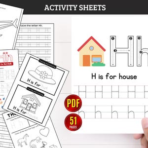 Preschool Letter H Worksheet Printables Letters of Week Pre-k Activity ...