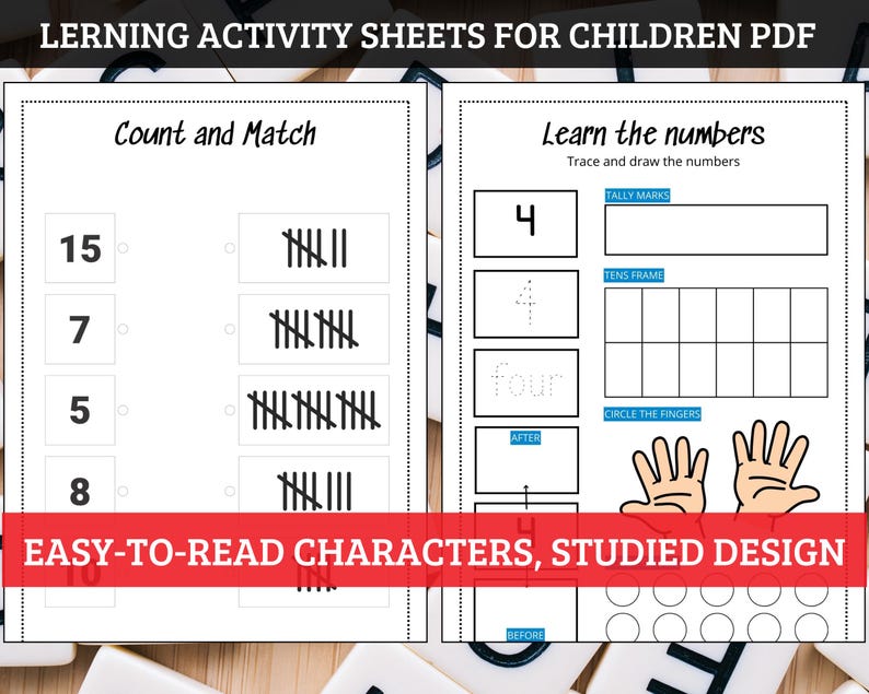 Tally Marks Worksheet Counting to 10 Ten Frame Printable Learning ...