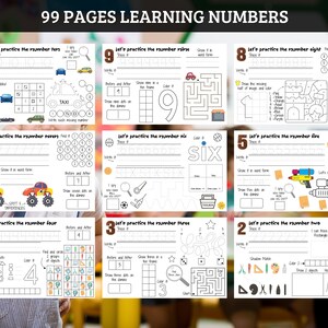 Math Games Worksheet, Learning Game Numbers Workbook Tracing Sheets ...