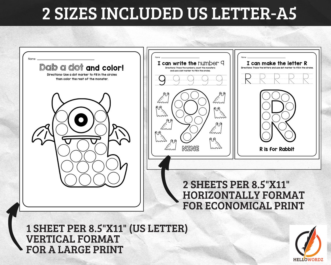 Worksheet Dot Marker Letters Coloring Alphabet Animal ABC Do a Dot ...
