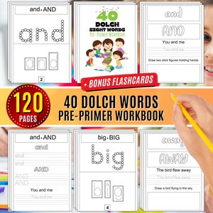 Dolch Sight Word Pre-primer Worksheets Kindergarten High Frequency Pre ...