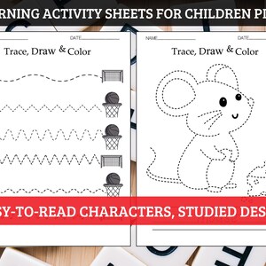 Tracing Animal Worksheets Fine Motor Skills Printable Pen Control Trace ...