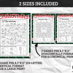 40 Activities Christmas Pages Printable Game Bundle for Kids ...