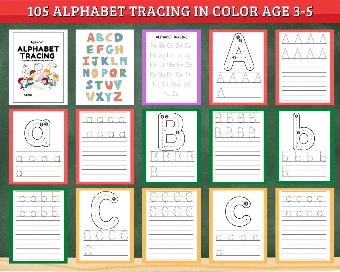 Alphabet Tracing Worksheets Letter Tracing Sheets Abc, Printable ...