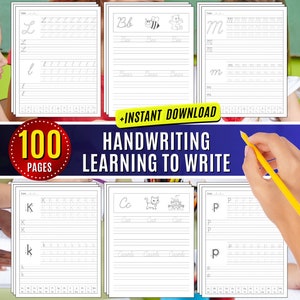 Handwriting Learning to Write Cursive and Print Worksheets Lettering ...