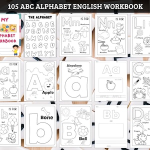 Abc Worksheet Alphabet English Letter Book, Trace Alphabet Learning ...