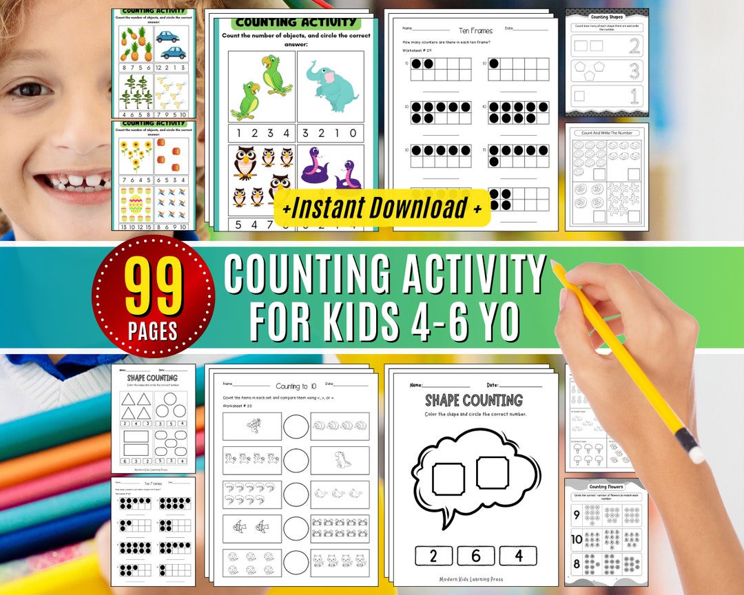 Counting Objects Activity, Counting Activities for Preschool Basic Math ...
