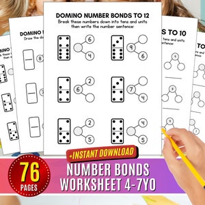 Number Bonds Worksheet Games Addition to 10 and Domino Number Bond 1 to ...