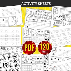 Number Activities for Kids Placemat Recognition Number Sense Math ...
