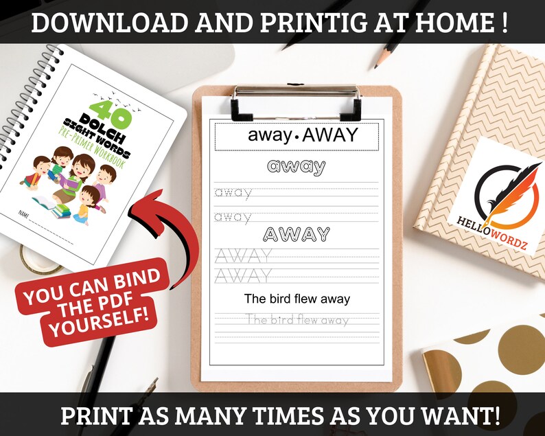 Dolch Sight Word Pre-primer Worksheets Kindergarten High Frequency Pre ...