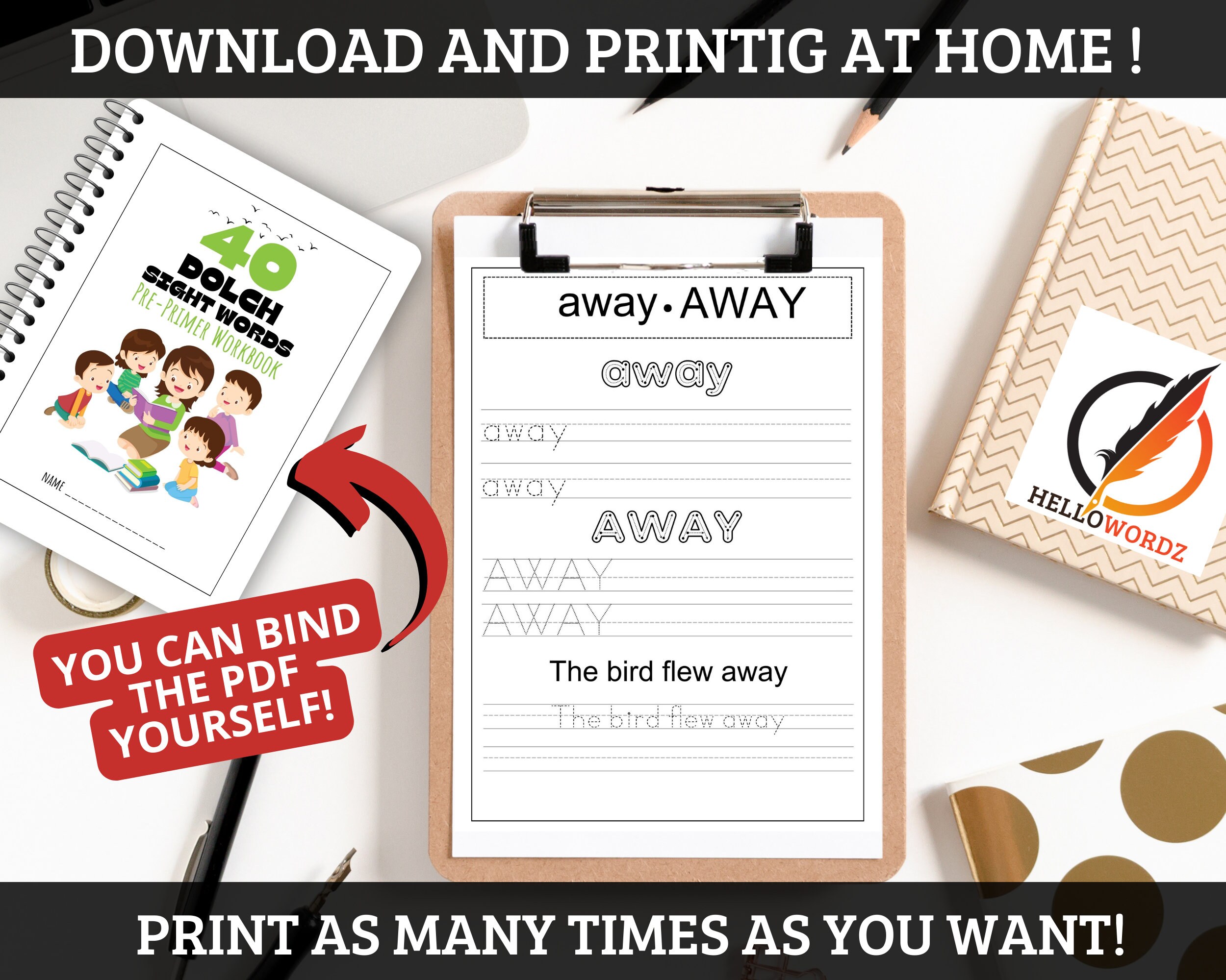 Dolch Sight Word Pre-primer Worksheets Kindergarten High Frequency Pre ...