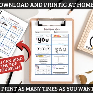 Sight Words Worksheets Let's Learn Printable Learning Alphabet ...