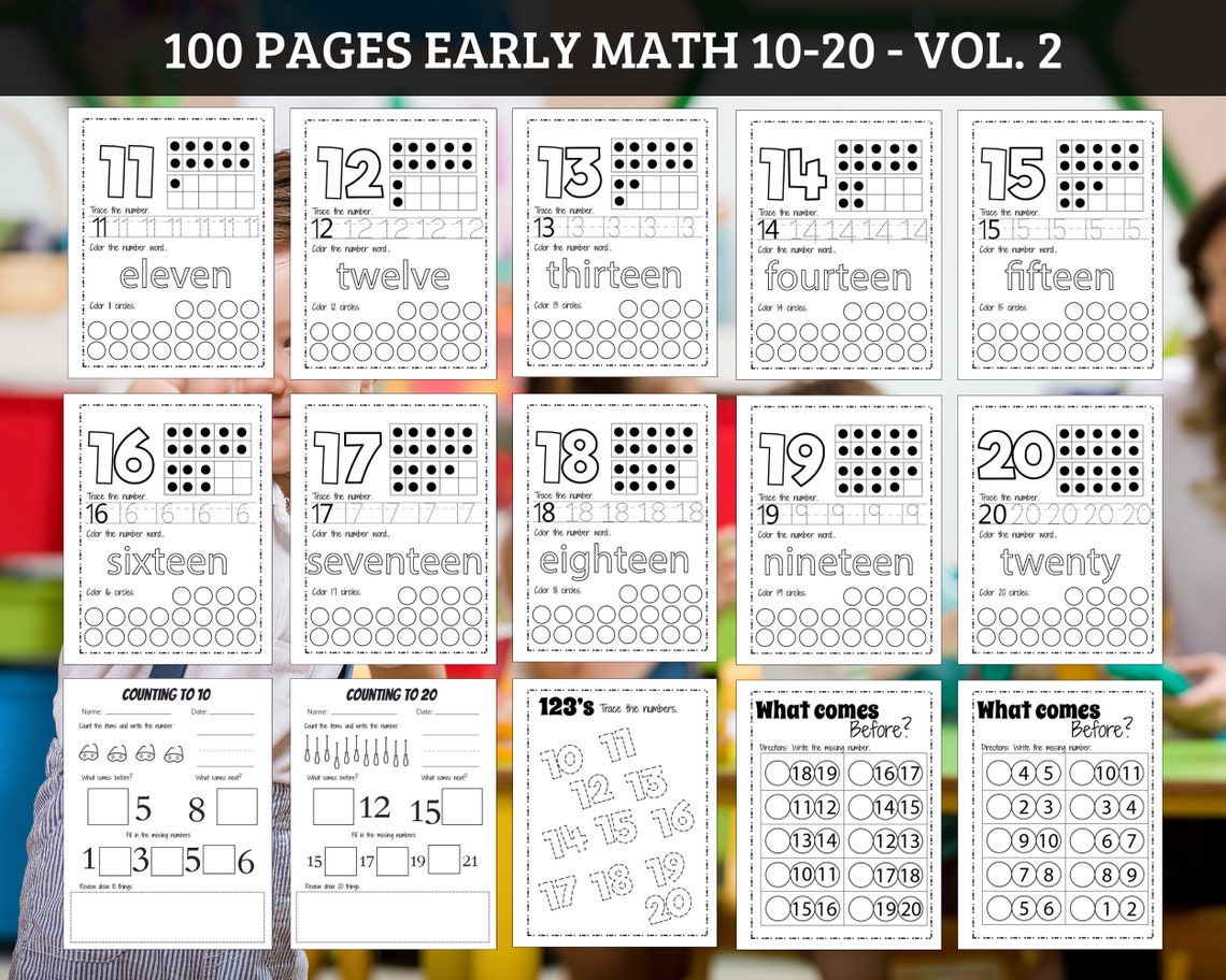 100 Early Math Learning Counting to 20 Math Kids, Learning Numbers Kids ...