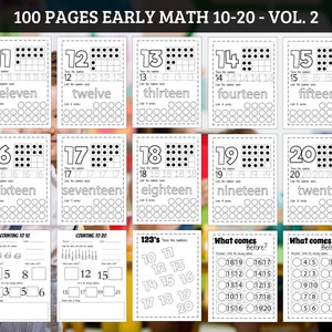 Numbers Worksheets Counting to 20 Math Kids, Learning Numbers Kids ...